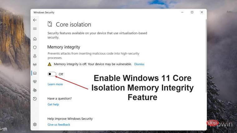 如何在 Windows 11 中启用 Core Isolation 的内存完整性功能 - 莱卡云